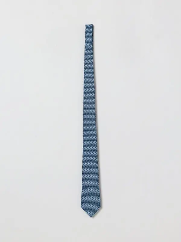 Zegna Printed Silk Tie - Blue
