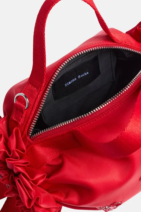 Simone Rocha Mini Double Ribbon Rosette Bag With Turbo Emb
