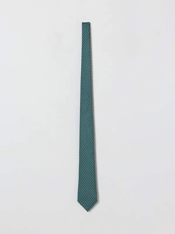 Zegna Silk Tie With All-over Sails Print - Green