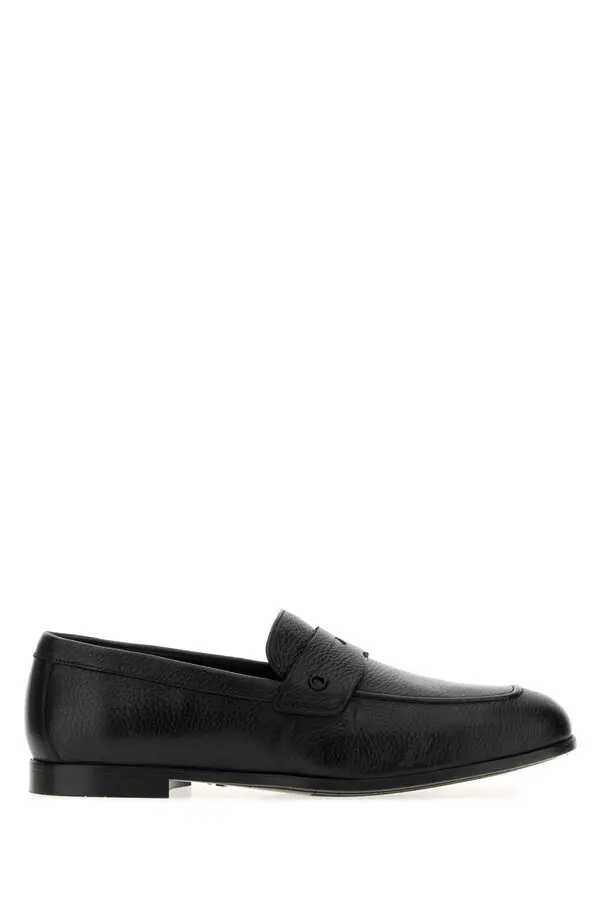 FERRAGAMO Leather Tiberio Loafers