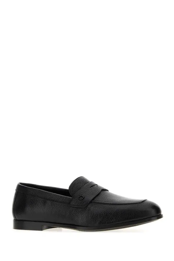 FERRAGAMO Leather Tiberio Loafers