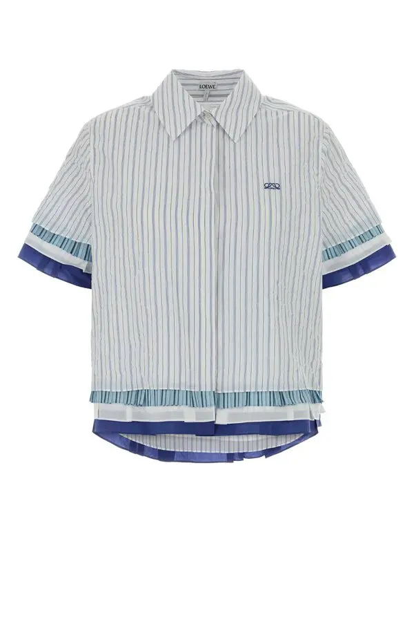 Loewe Embroidered Cotton Blend Shirt