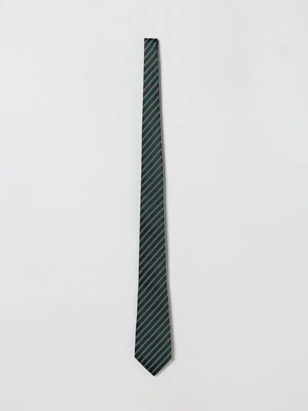 Zegna Striped Silk Tie - Green
