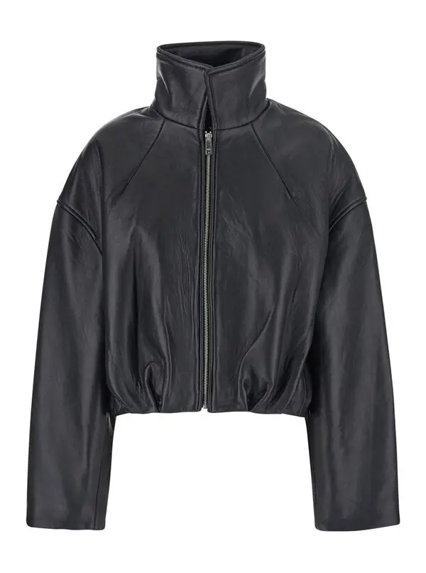 ROTATE BY BIRGER CHRISTENSEN Oversized Leather Jacket - Multicolor