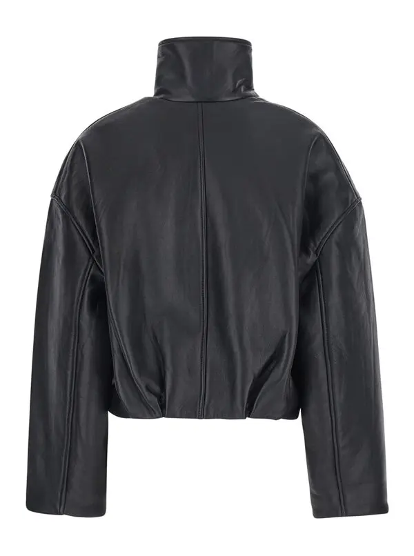 ROTATE BY BIRGER CHRISTENSEN Oversized Leather Jacket - Multicolor