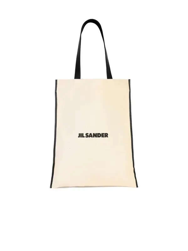 JIL SANDER Beige Tela Shopping Bag