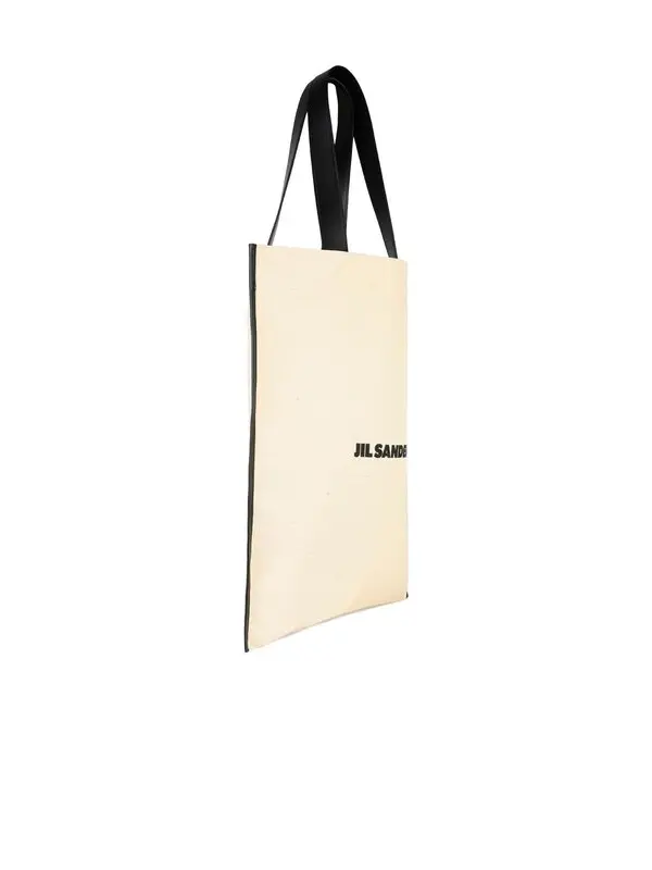 JIL SANDER Beige Tela Shopping Bag