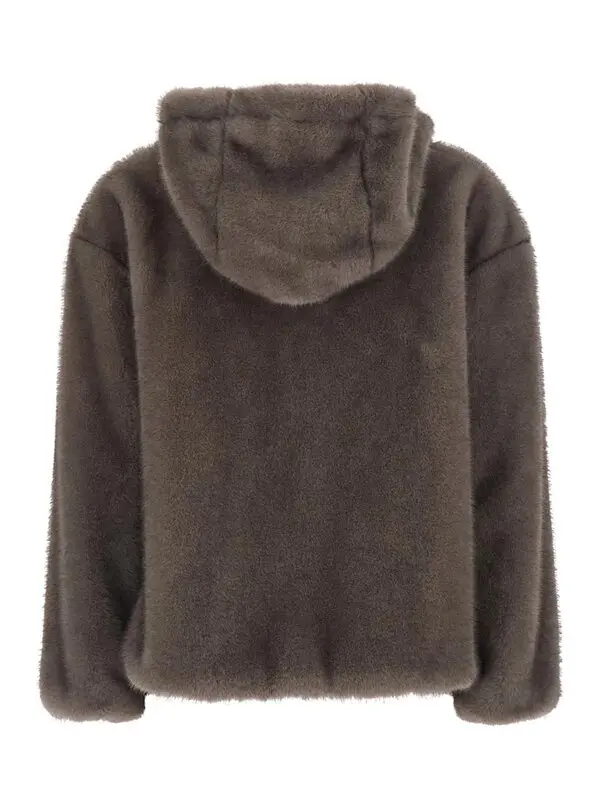 Herno Hooded Eco-leather Jacket - Gray