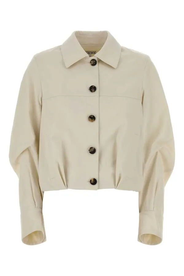Loewe Ivory Cotton Blend Jacket - White