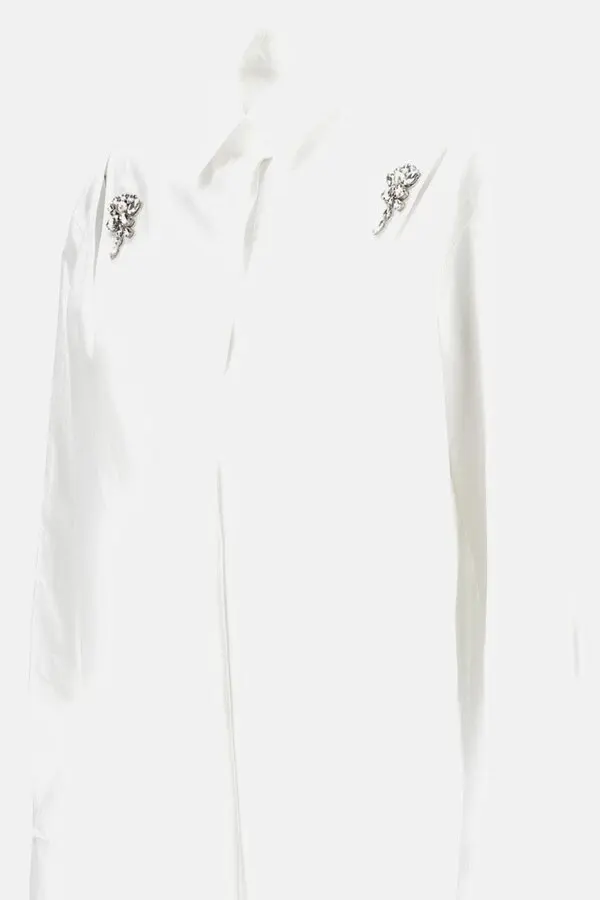 Simone Rocha Crystal-embellished Cotton Shirt - Multicolor
