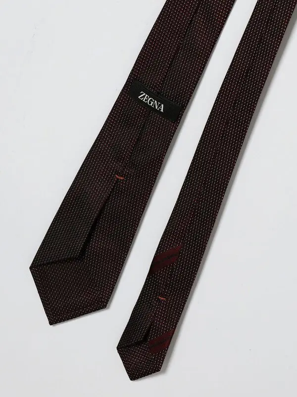 Zegna Polka Dot Silk Tie