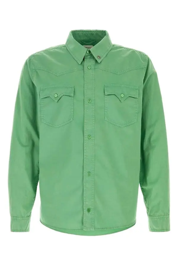 Versace Grass Cotton Shirt - Green