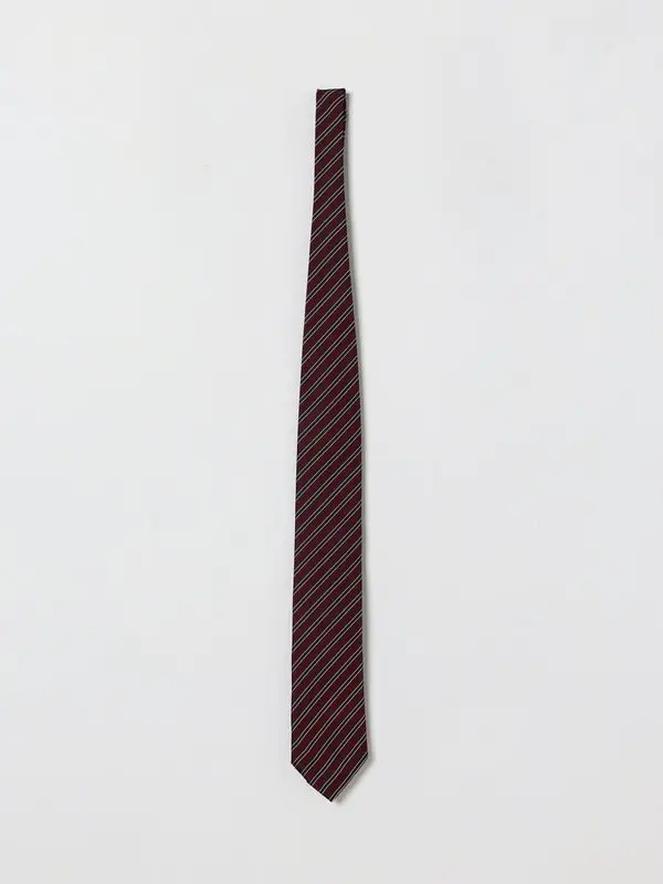 Zegna Striped Silk Tie - Red