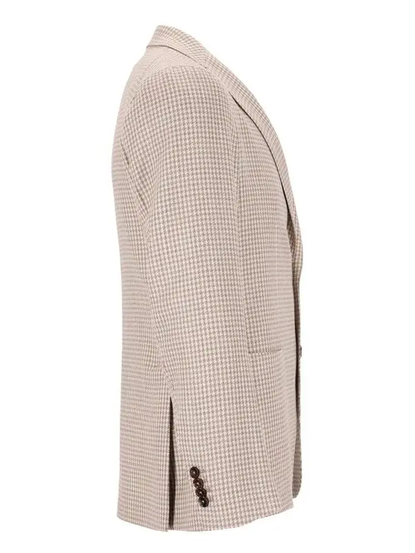 Tagliatore Houndstooth Blazer In Wool And Silk
