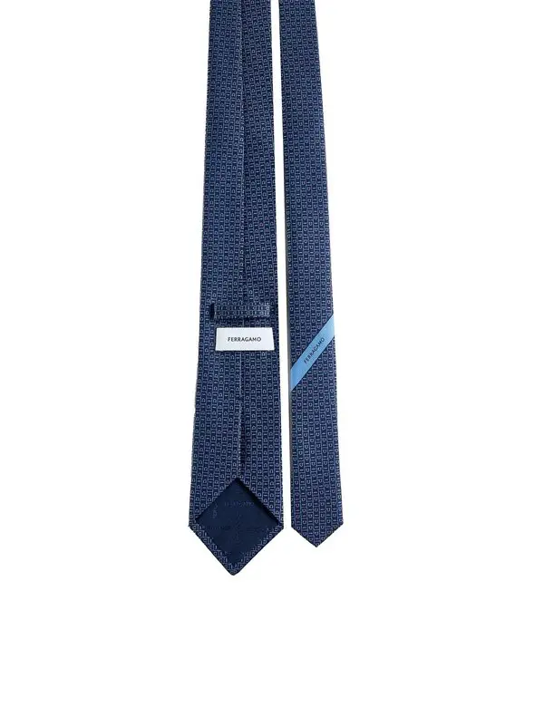 FERRAGAMO Gancini Silk Tie By