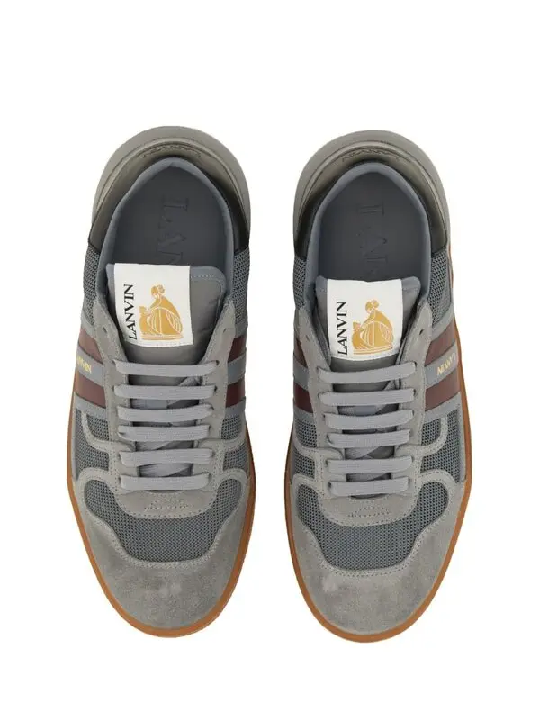 LANVIN Mesh, Suede And Nappa Leather Sneaker