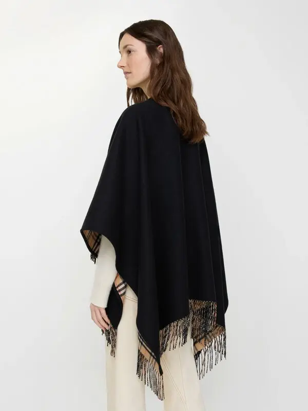 Burberry Reversible Check Wool Cape