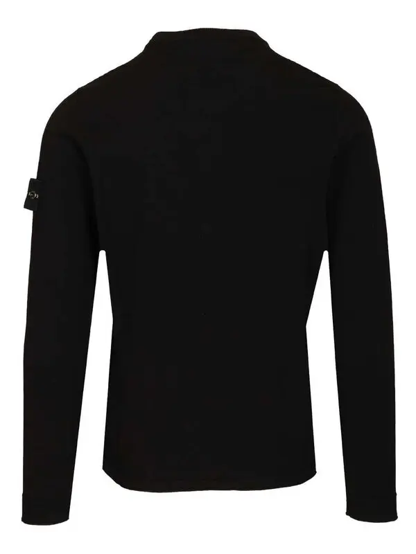 Stone Island Lightweight Organic Cotton Sweater - Black