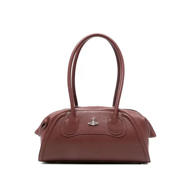 VIVIENNE WESTWOOD Calf Leather Tote - Brown