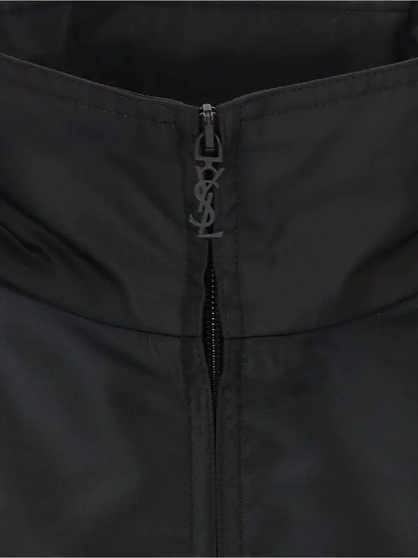 Saint Laurent High Collar Sports Jacket - Blue