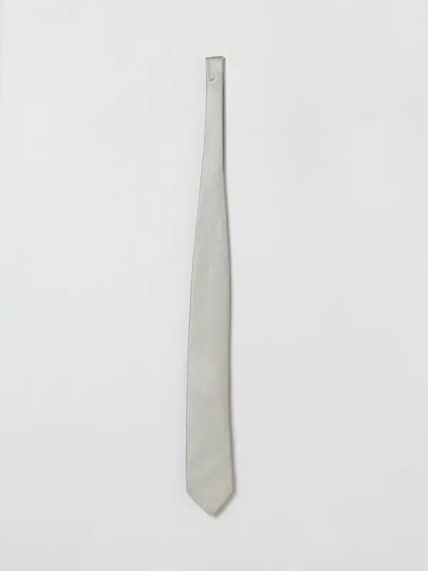 Zegna Jacquard Silk Tie - White