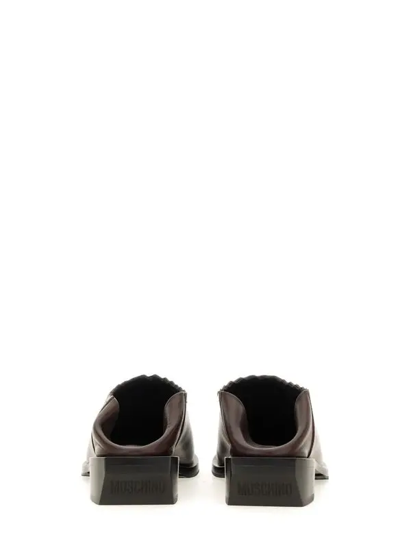 Moschino Shootie Cuban Heel - Brown