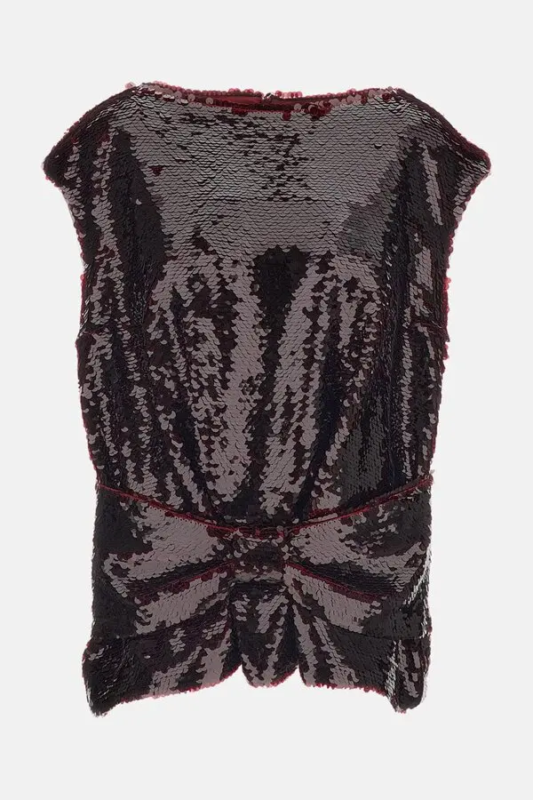 Simone Rocha Boxy Peplum Bow Detail Top - Multicolor