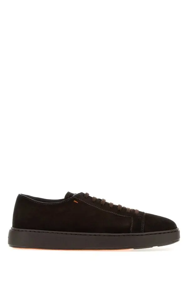 Santoni Dark Suede Damps Sneakers