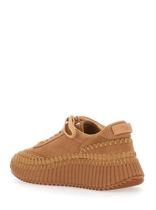 Chloé Suede Nama Platform Sneakers - Multicolor