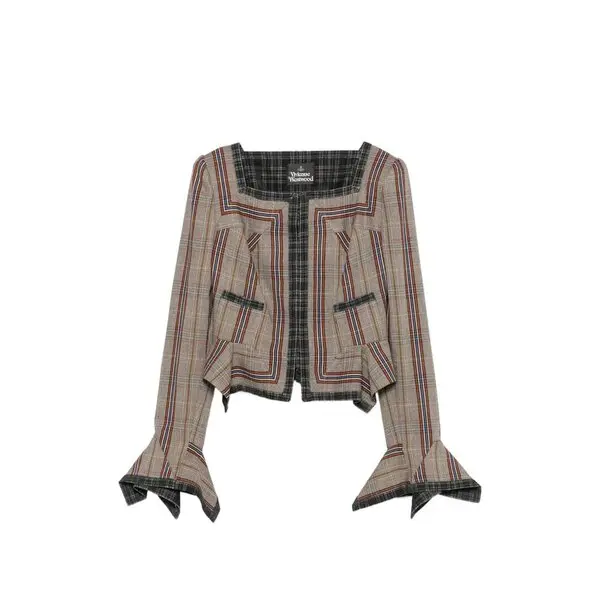 VIVIENNE WESTWOOD Checked Tweed Jacket - Gray