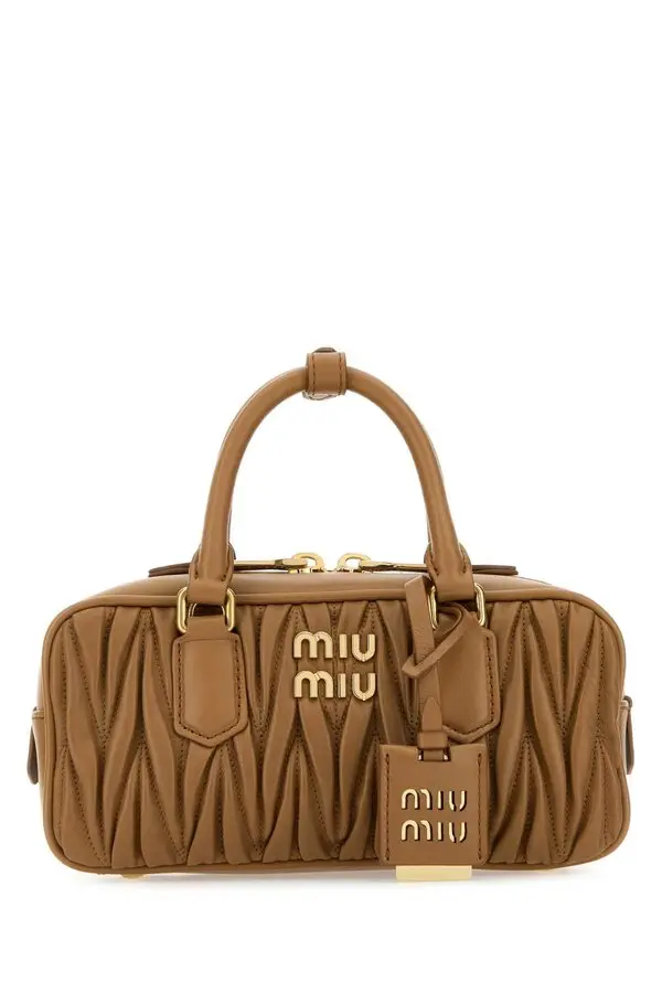 Miu Miu Caramel Leather Arcadie Handbag