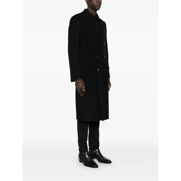 Saint Laurent Wool Blend Double-breasted Coat