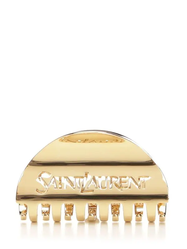 Saint Laurent Brass Claw Clip - Gold