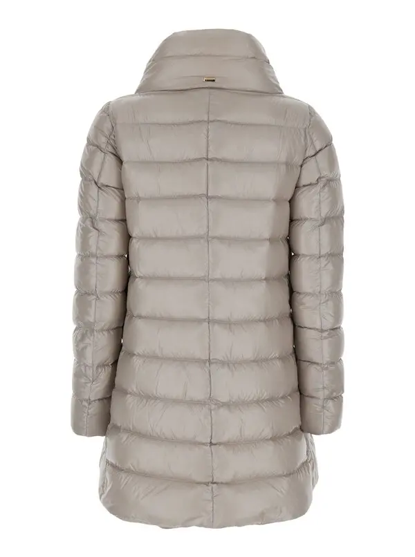 Herno Amelia' Down Jacket With High Collar With Buttons In Tech Fabric For