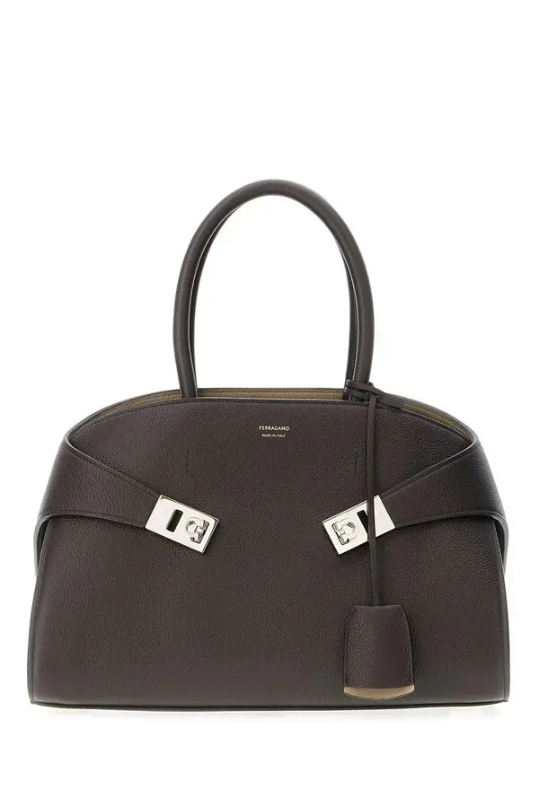 FERRAGAMO Textured Handheld Handbag - Multicolor
