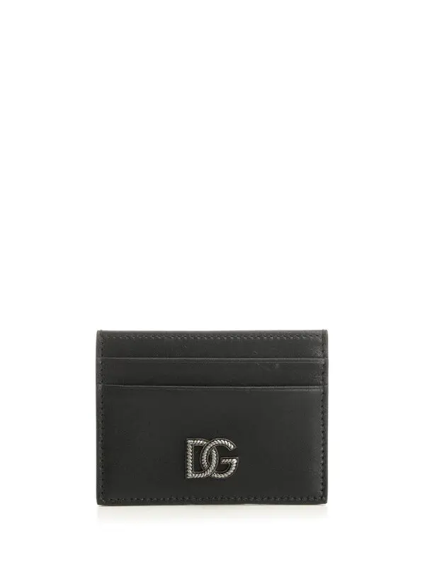 Dolce & Gabbana Calfskin Card Holder - Black