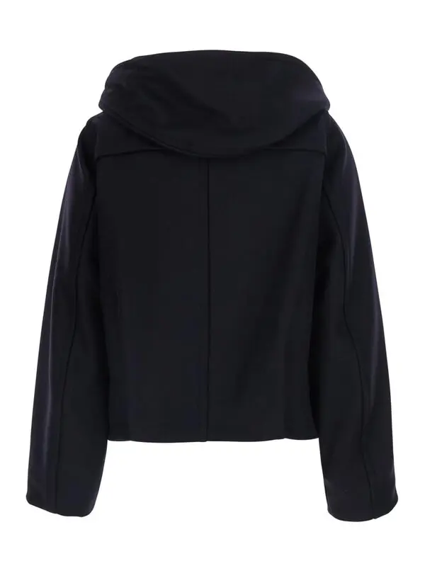 Isabel Marant Étoile Blue Jacket With Hood And Toggle Closure On The Front In Wool And Cashmere For - Multicolor