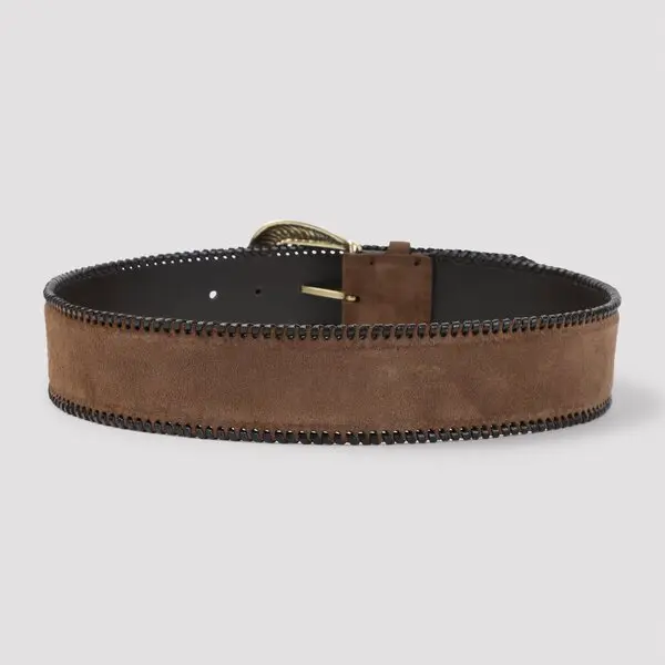 Etro Paisley Suede Belt - Brown