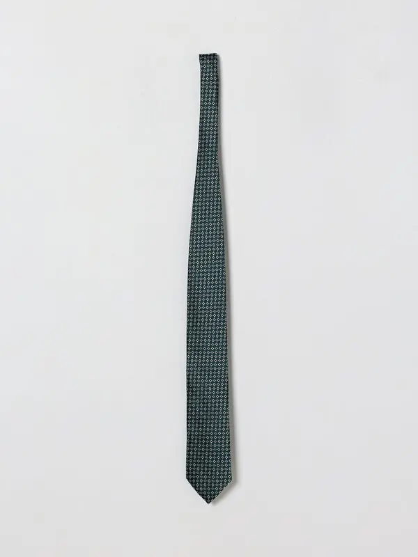 Zegna Jacquard Silk Tie - Green