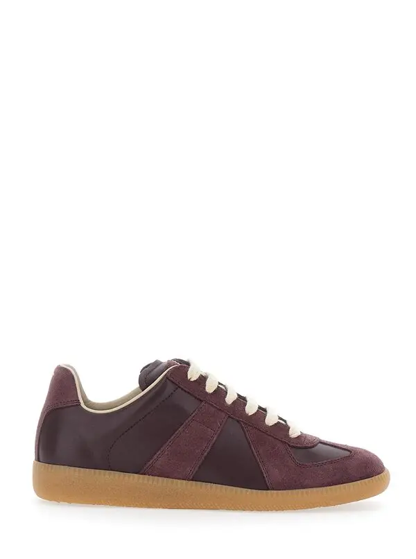 MAISON MARGIELA Low Top Sneakers In Leather And Suede For - Brown