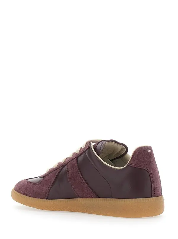 MAISON MARGIELA Low Top Sneakers In Leather And Suede For - Brown