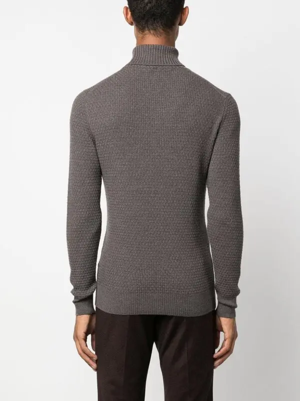 Tagliatore Wool Turtleneck - Gray