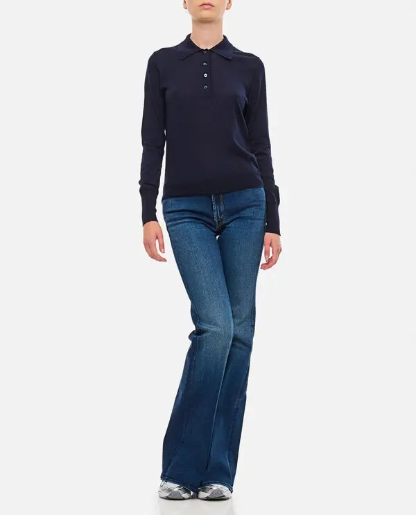 GOLDEN GOOSE Virgin Wool Knitted Polo Shirt - Multicolor