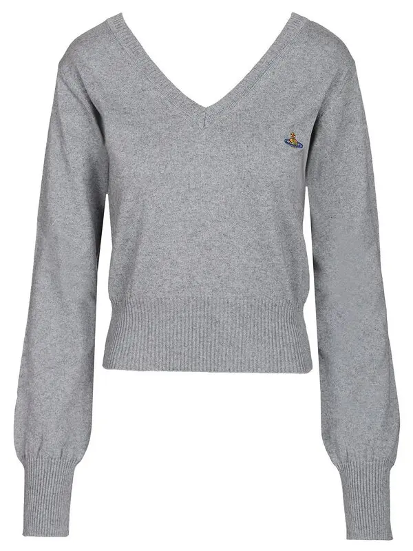 VIVIENNE WESTWOOD Beatrice Cotton And Cashmere Sweater - Gray