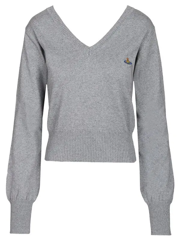 VIVIENNE WESTWOOD Beatrice Cotton And Cashmere Sweater - Gray