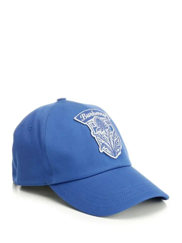 Burberry Embroidered Thistle Cap - Blue
