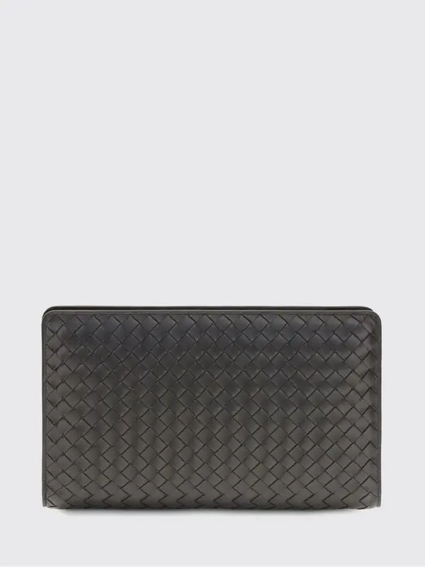 Bottega Veneta Agenda Intrecciato Leather Clutch - Brown