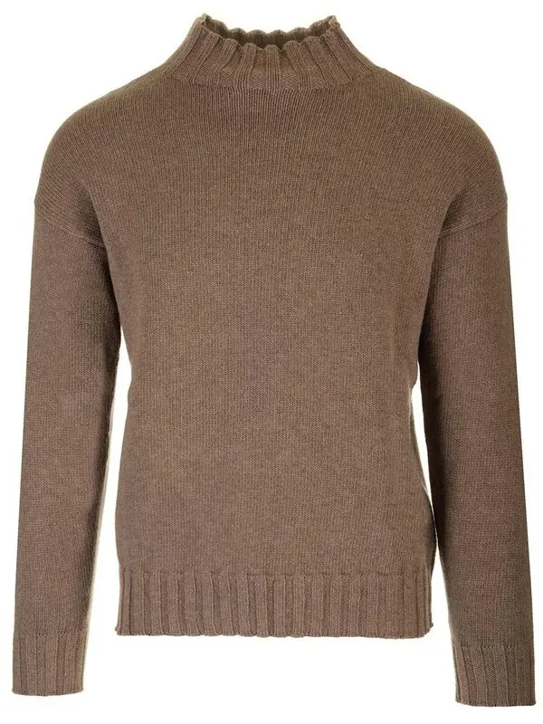 Tagliatore Bicolor Wool Sweater - Brown