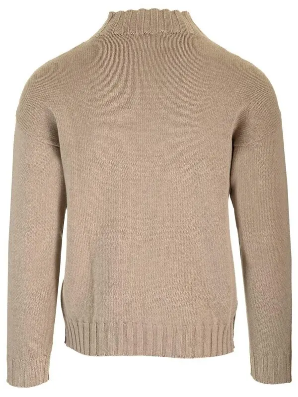 Tagliatore Bicolor Wool Sweater - Brown