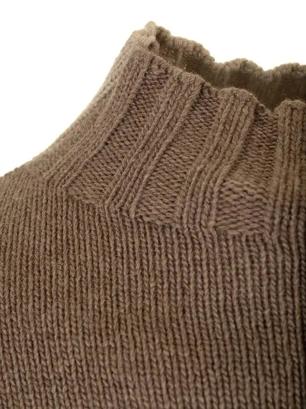 Tagliatore Bicolor Wool Sweater - Brown